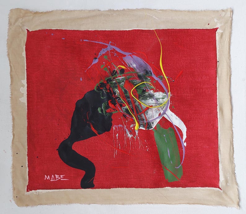 Manabu Mabe Signed Abstract Oil Painting on Canvas - Japanese Brazilian ...