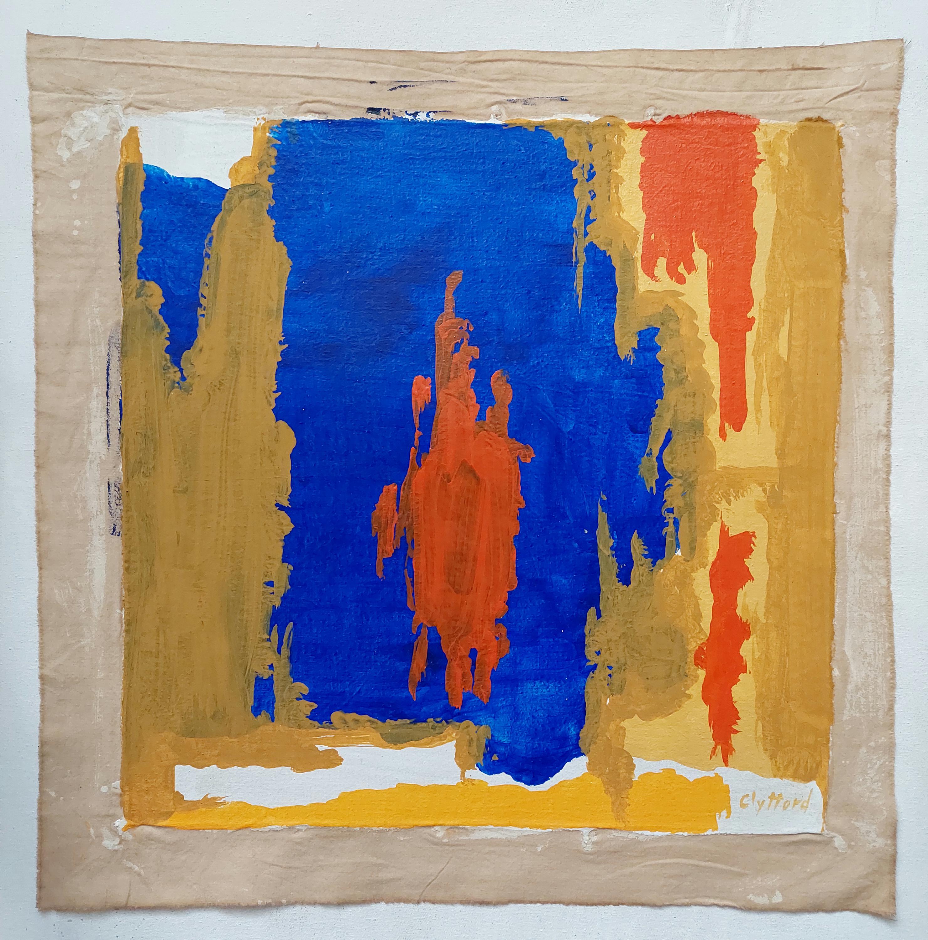 Clyfford Still Signed Abstract Expressionist Oil Painting on Canvas ...