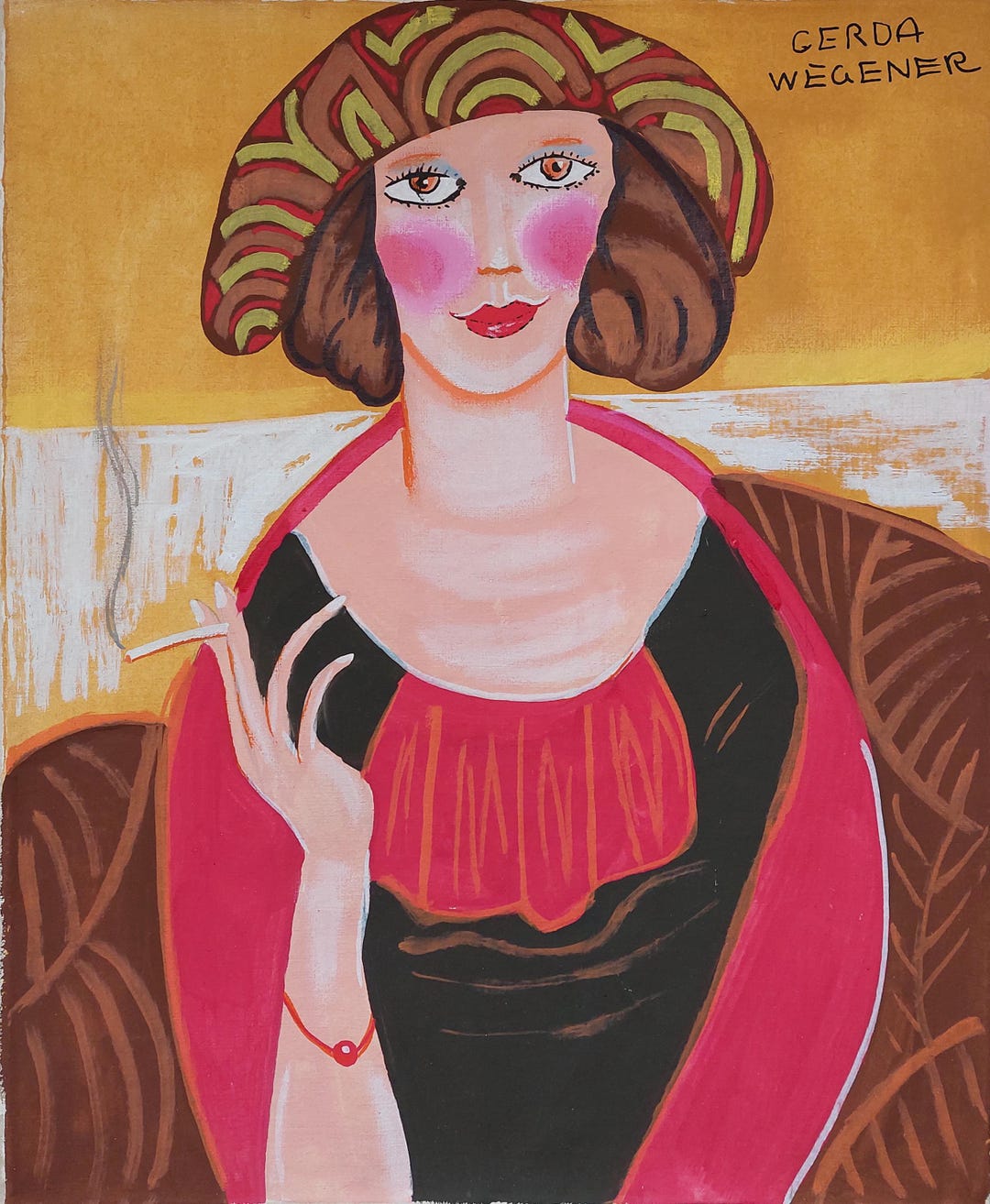 Gerda Wegener Signed Oil Painting Art Deco Danish Art - Etsy