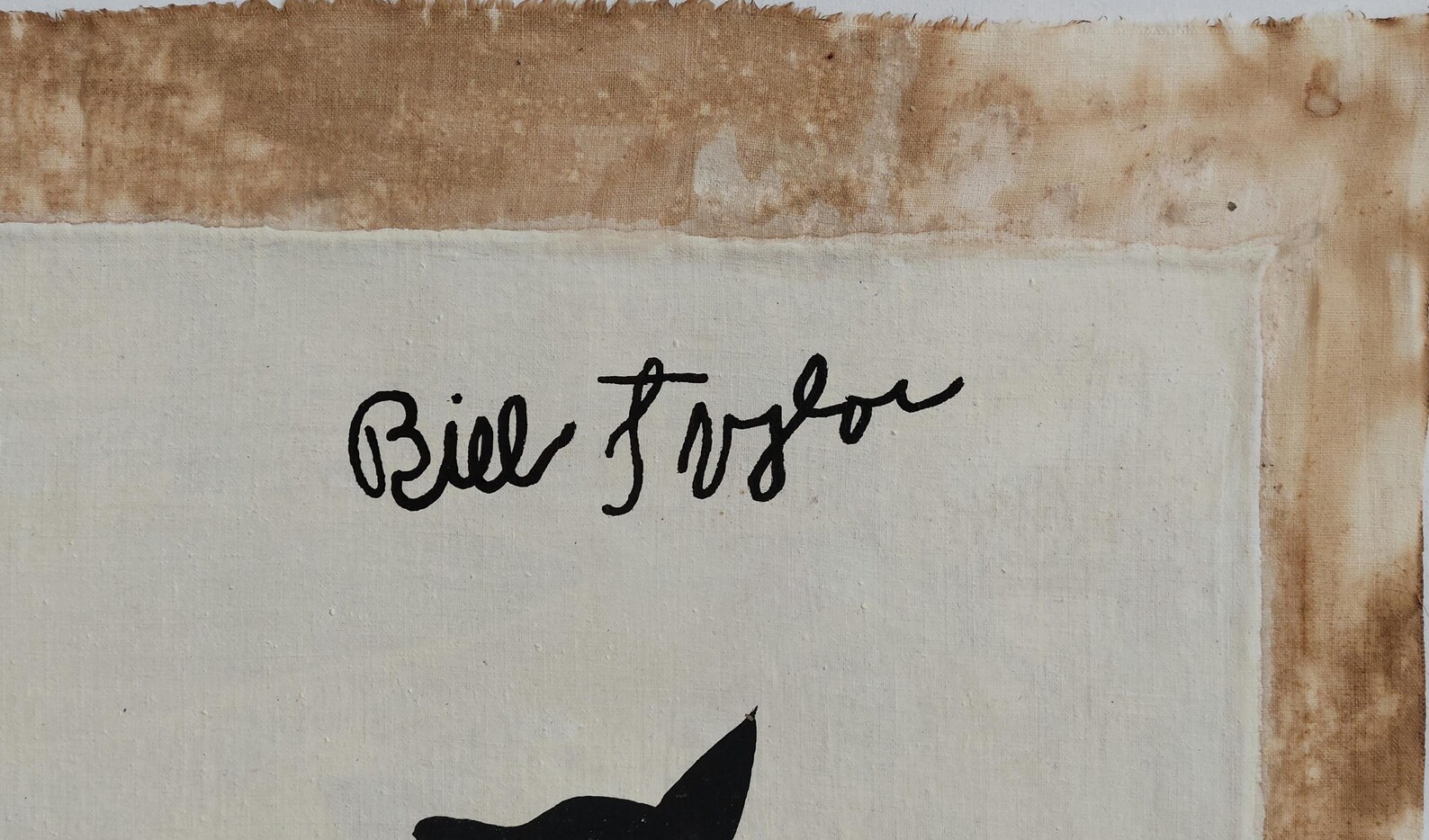 Bill Traylor Signed Outsider Folk Art Painting on Canvas - African ...