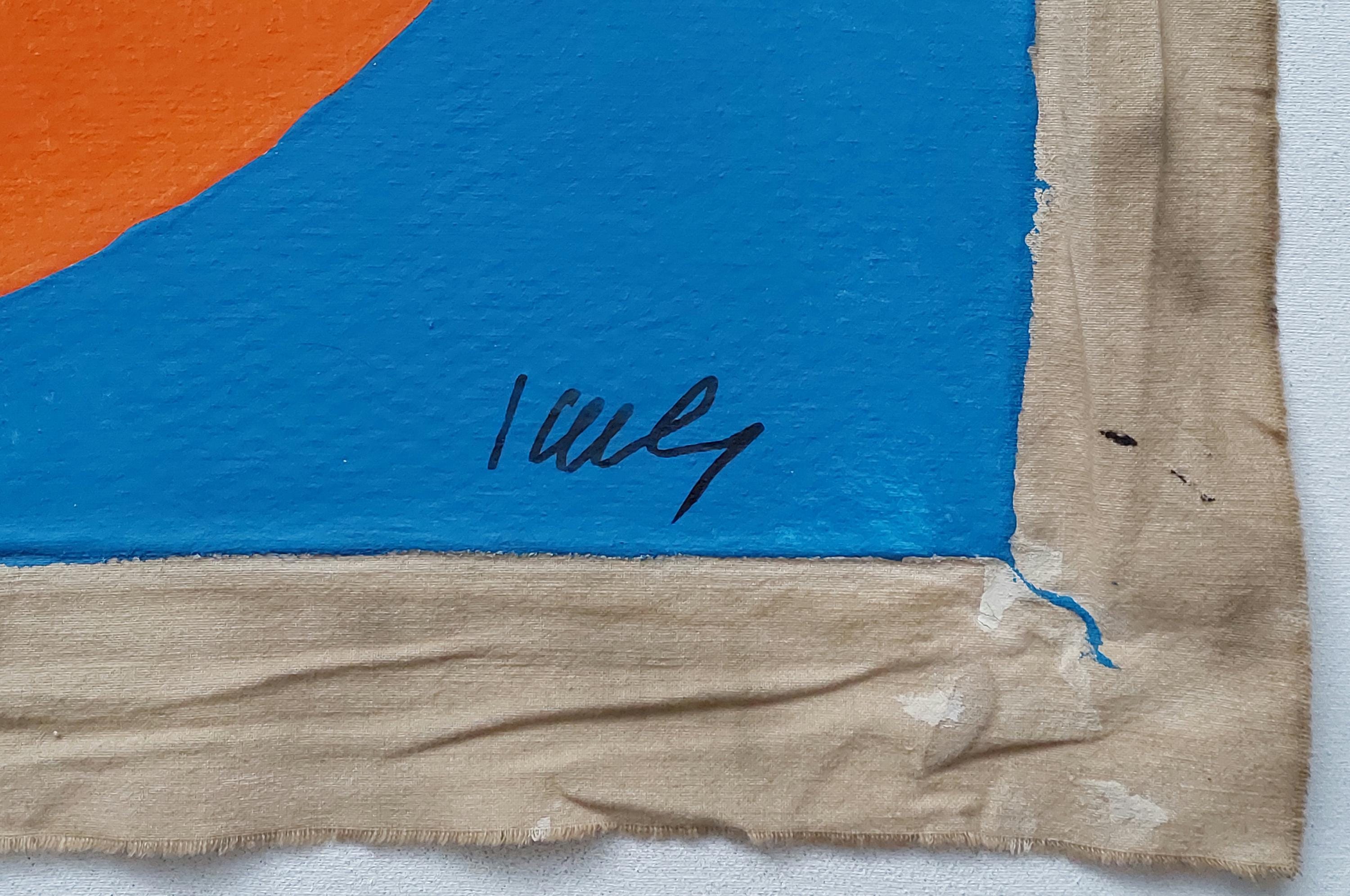 Ellsworth Kelly Signed Abstract Expressionist Oil Painting on Canvas ...