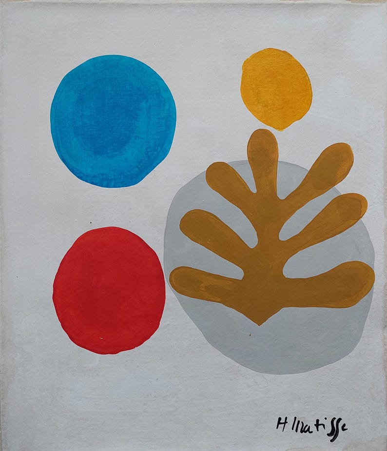 Henri Matisse Signed French Fauvist Oil Painting on Canvas - Modern Art ...