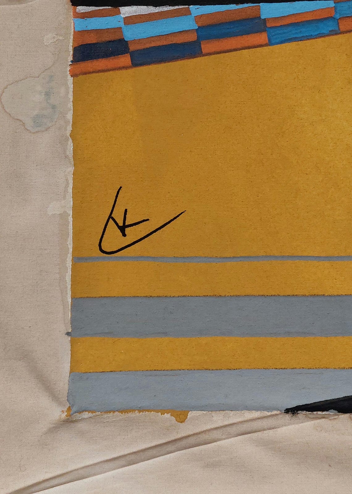 Wassily Kandinsky Signed Abstract Expressionist Oil Painting on Canvas ...