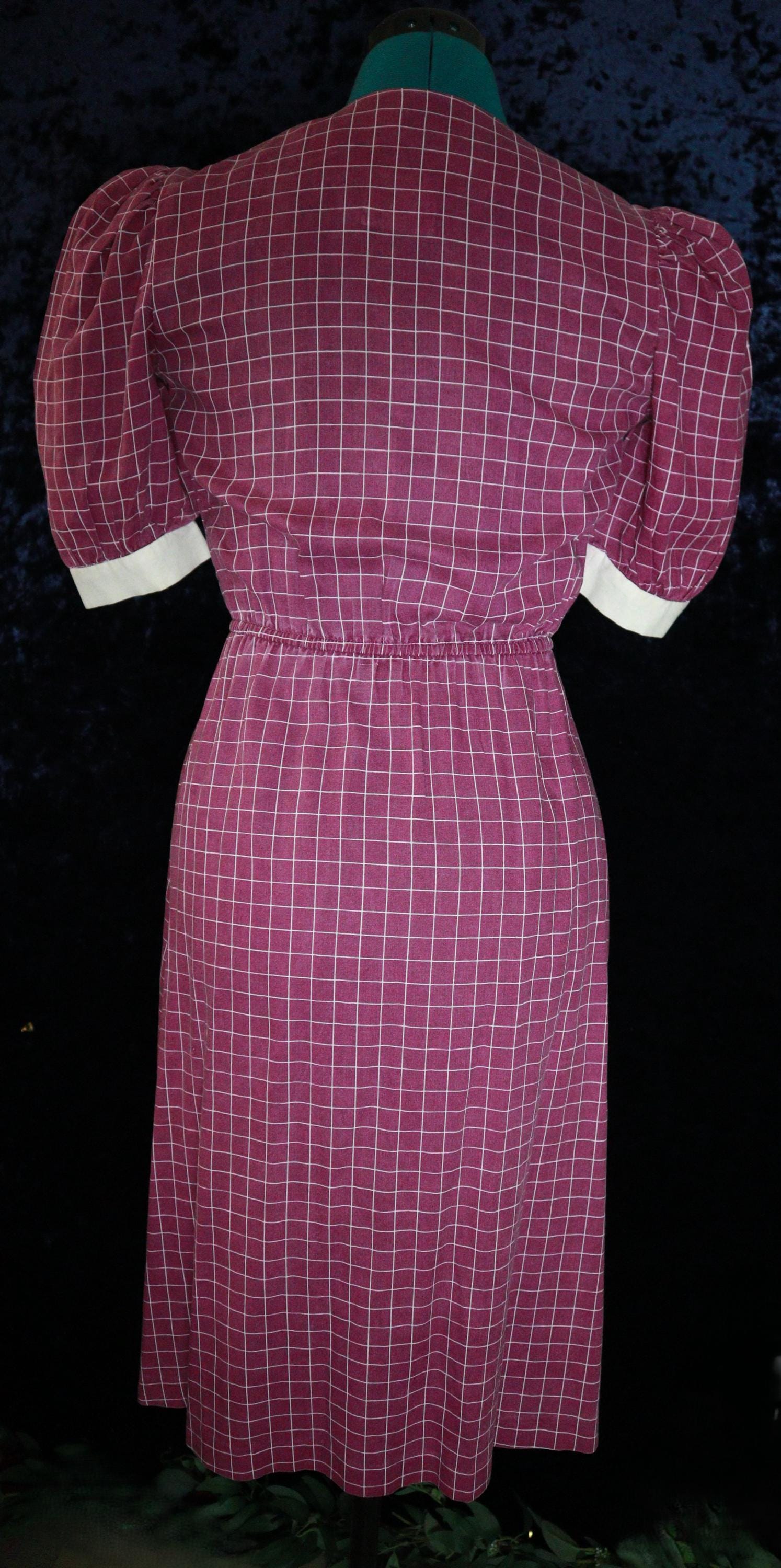 Vintage 1970s Jackie O! Fuchsia Button-up Dress / X-small - Etsy