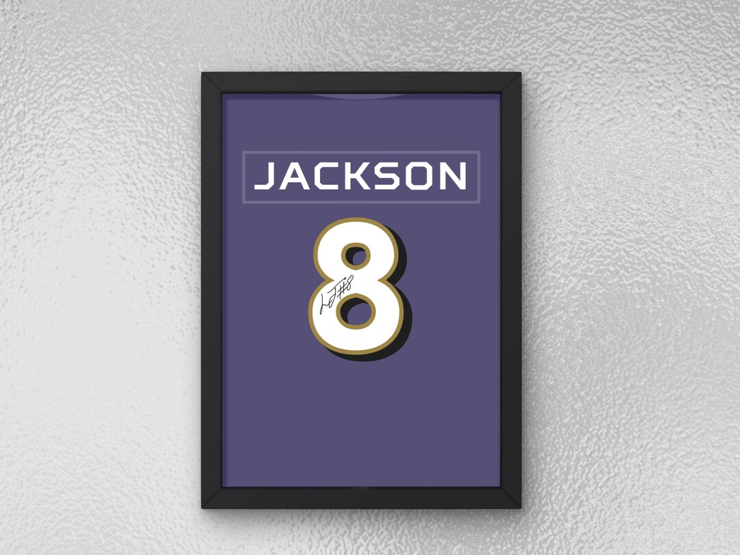 Lamar Jackson Minimalist Autograph Jersey Poster - Etsy