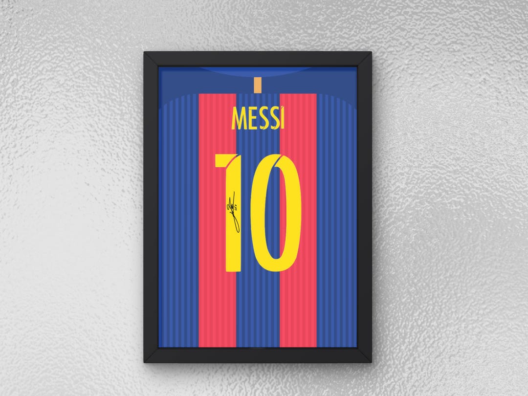 Lionel Messi Minimalist Autograph Jersey Poster - Etsy