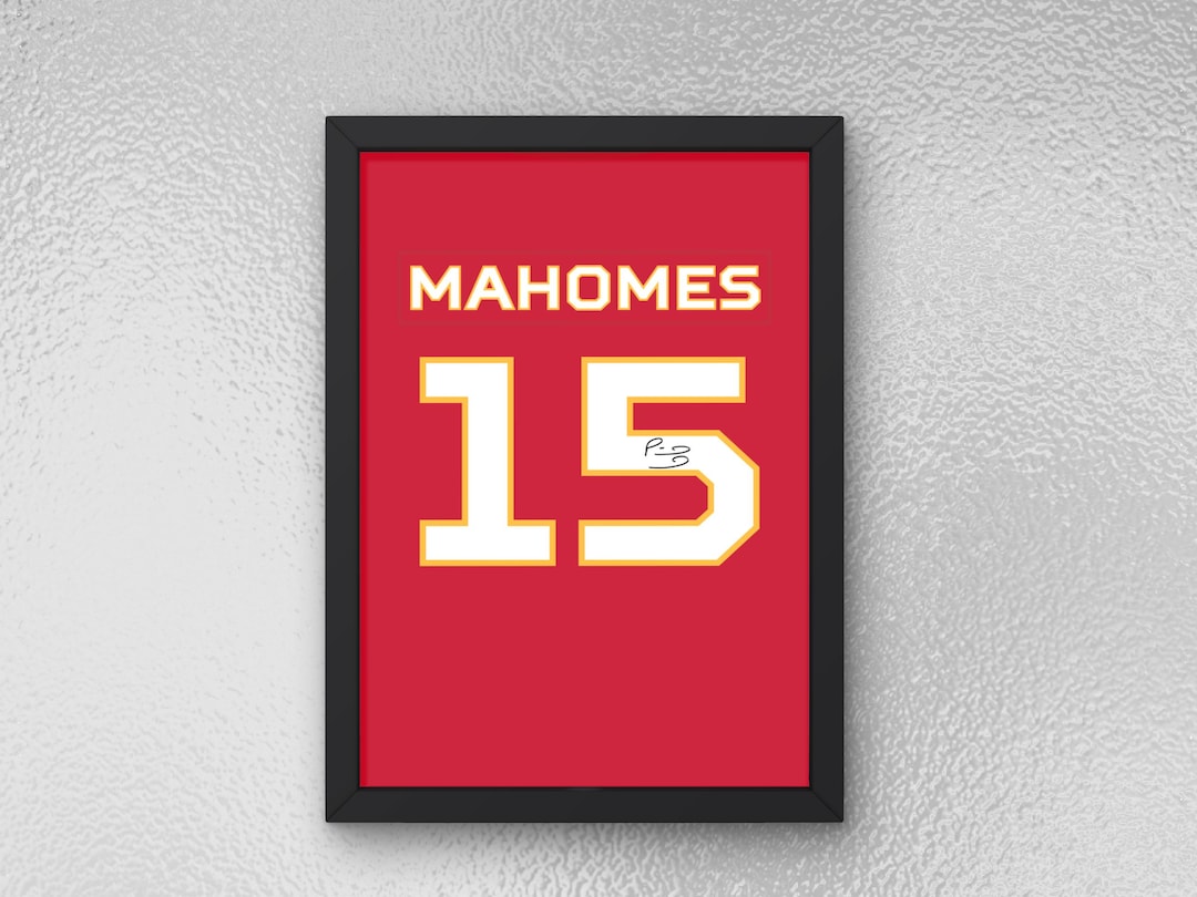 Patrick Mahomes Autographed Jersey Poster - Printable Sports Wall Art ...