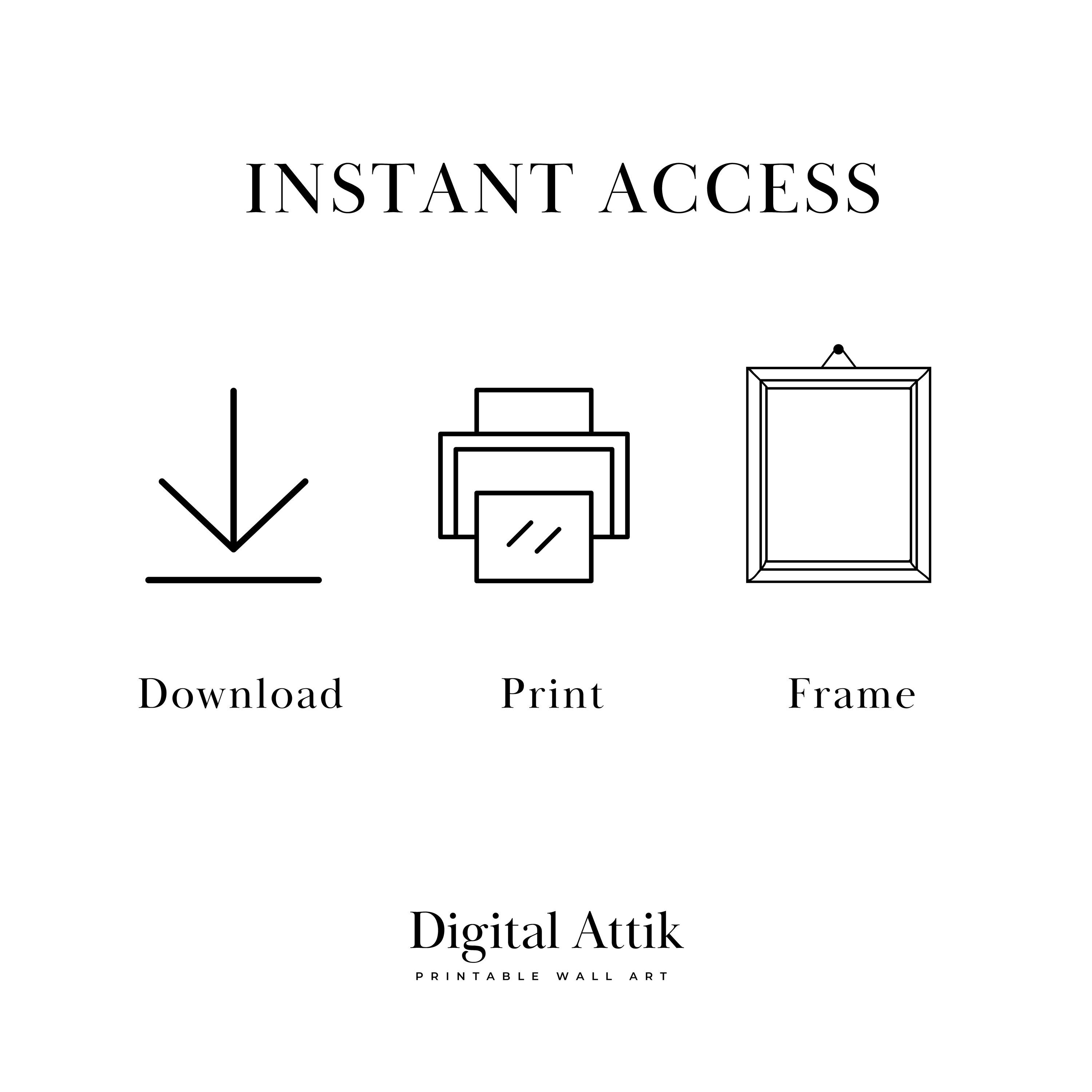 Modern Farmhouse Digital PRINTABLE Download Cottage Wall Decor Floral ...