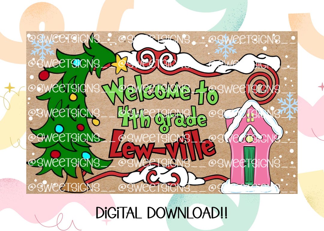 Whoville Grinch Banner Template | Editable Canva Banner | 36x60 DIY ...