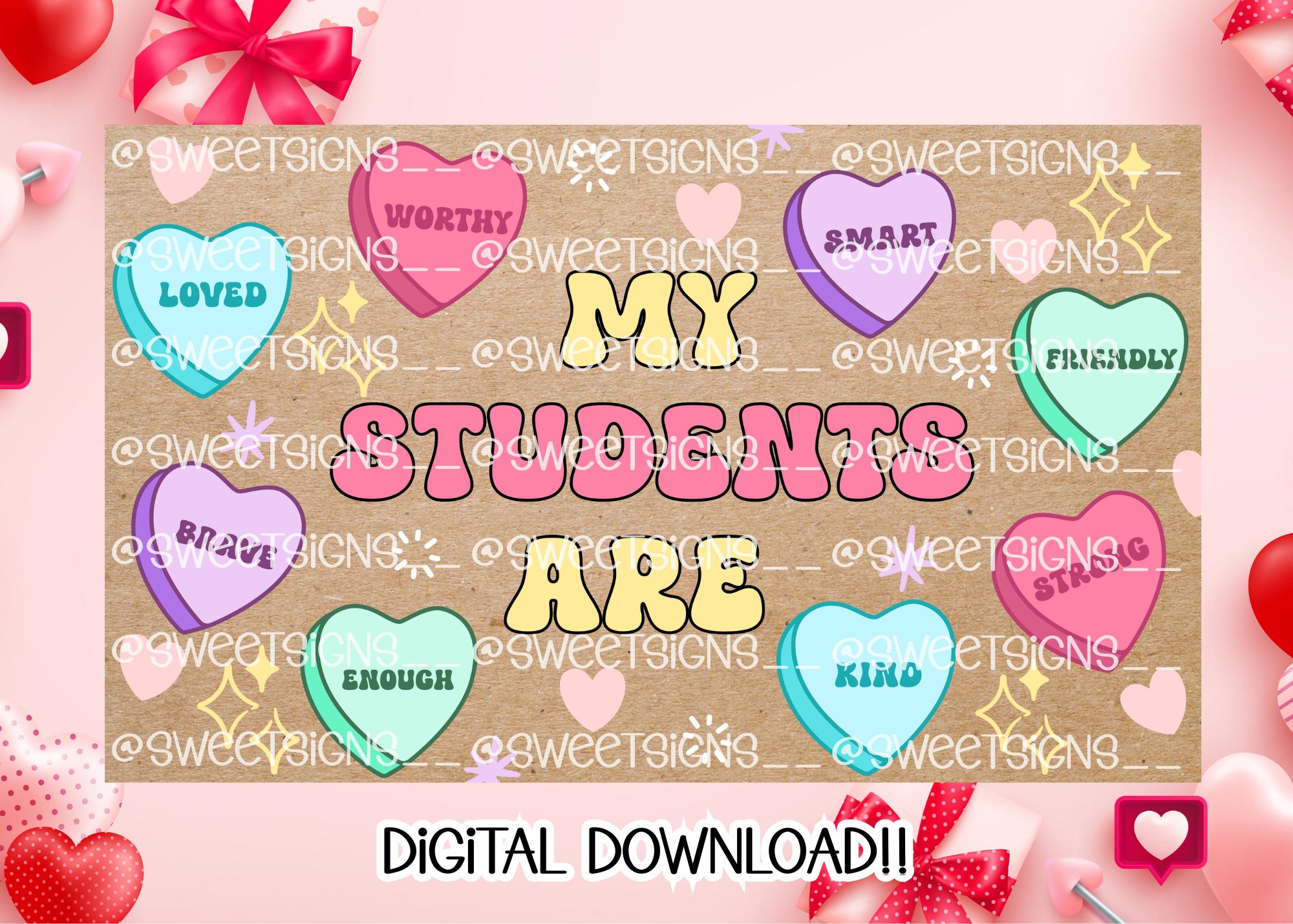 Students Valentines Banner Template | Editable Canva Banner | 36x60 DIY ...