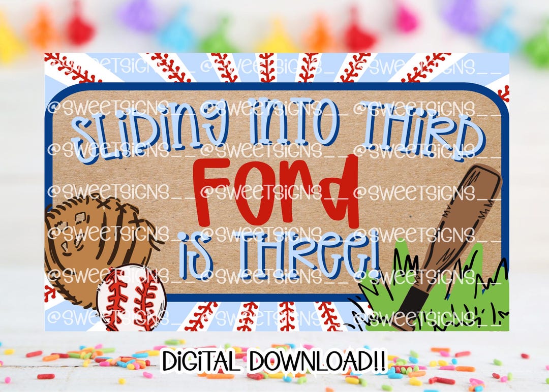Baseball Birthday Banner Template | Editable Canva Banner | 36x60 DIY ...