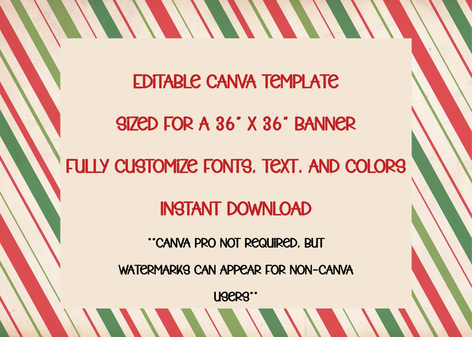 Elf Boy Banner Template | Editable Canva Banner | 36x36 DIY Painted ...