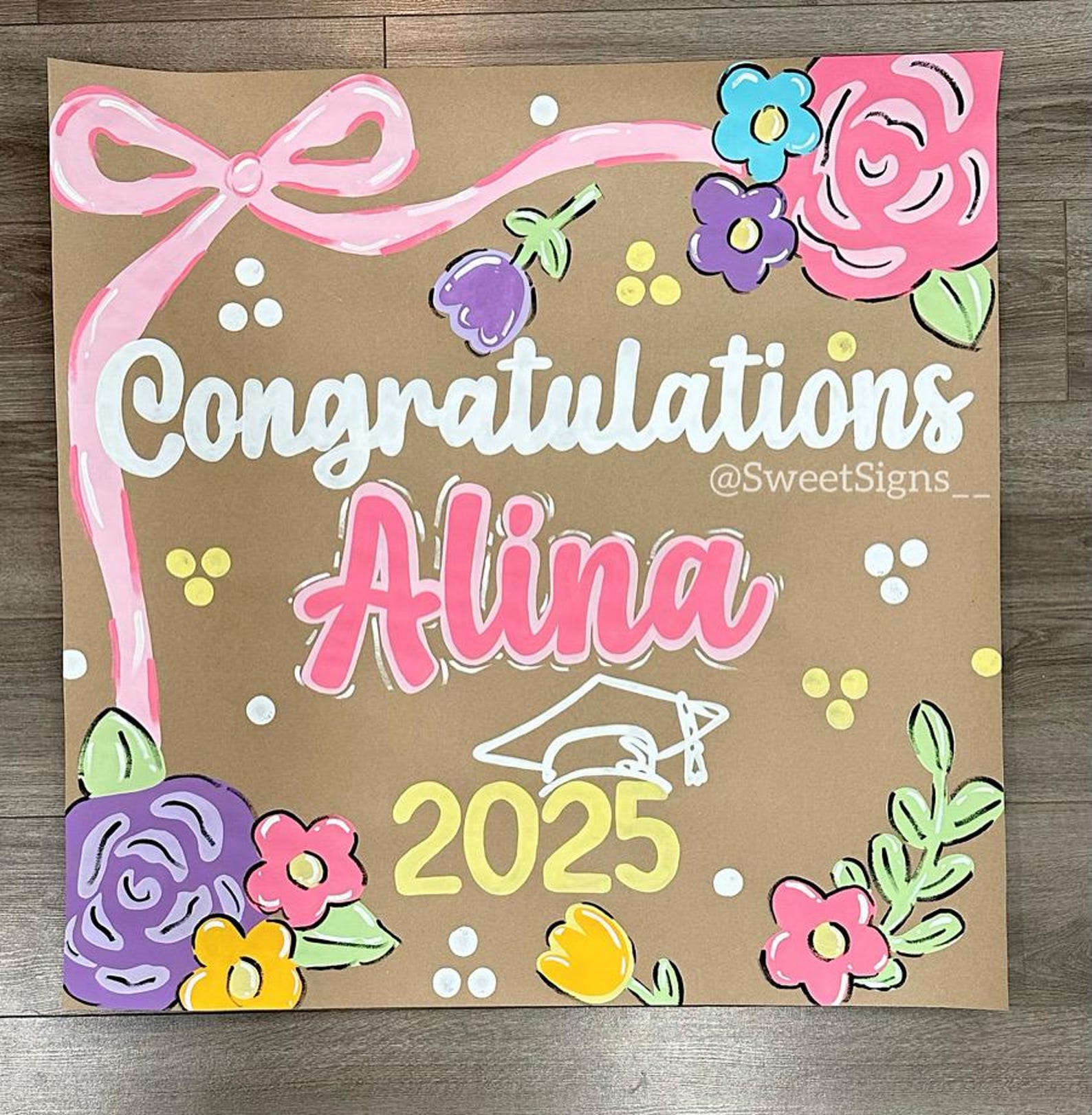 Hand Painted Graduation Banner: Custom Party Decoration - Etsy