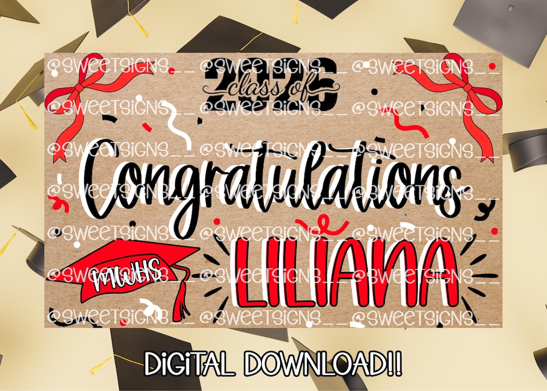 Graduation Banner Template | Editable Canva Banner | 36x60 DIY Painted ...