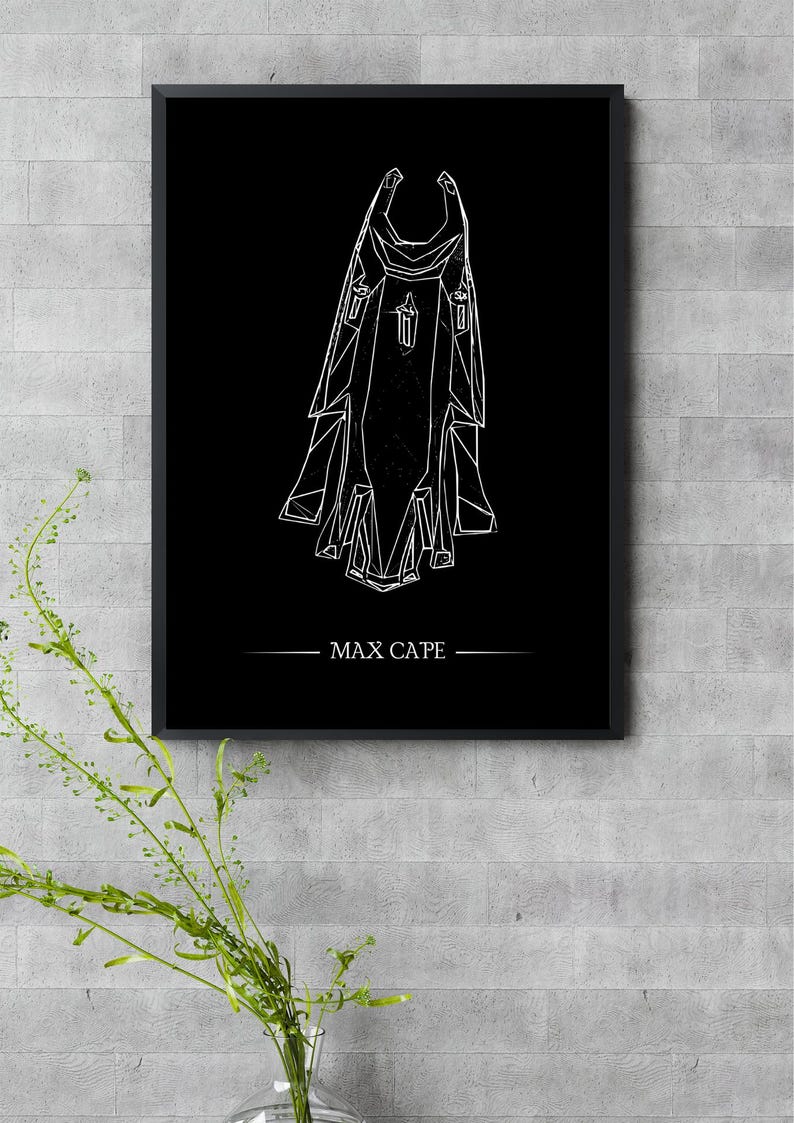 OSRS Max Cape Bundle (set of 3 Posters) | Runescape Wall Art ...