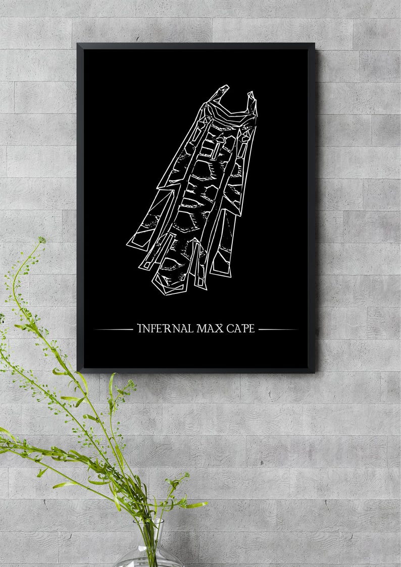 OSRS Infernal Max Cape Poster | Runescape Wall Art | Oldschool ...