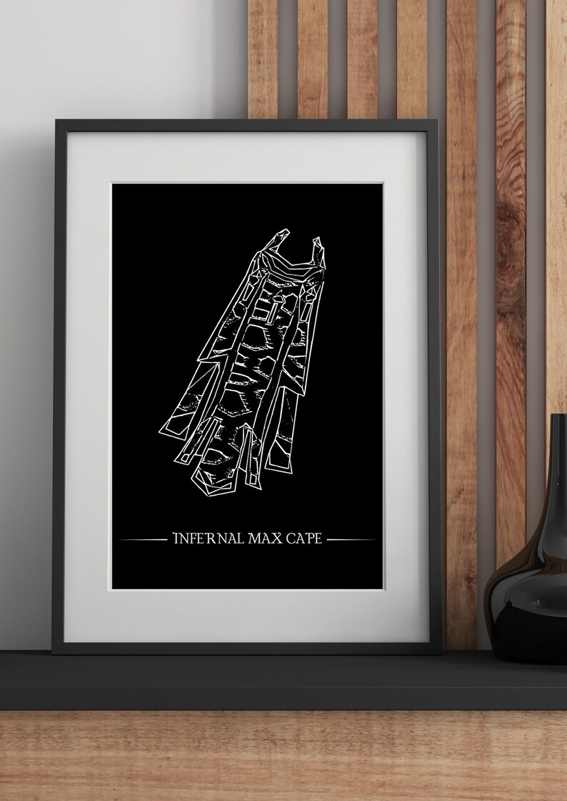 OSRS Infernal Max Cape Poster | Runescape Wall Art | Oldschool ...