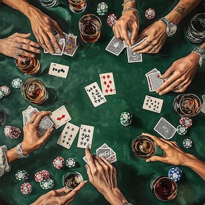 Casino Art Print | Stylish Poker Night Decor | Vintage Playing Cards ...