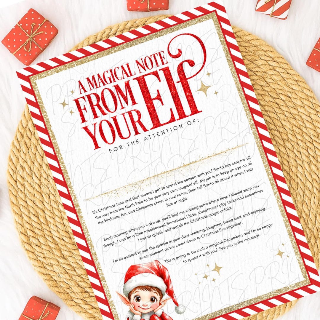 Personalized Elf Arrival Letter: Christmas Holiday Keepsake - Etsy
