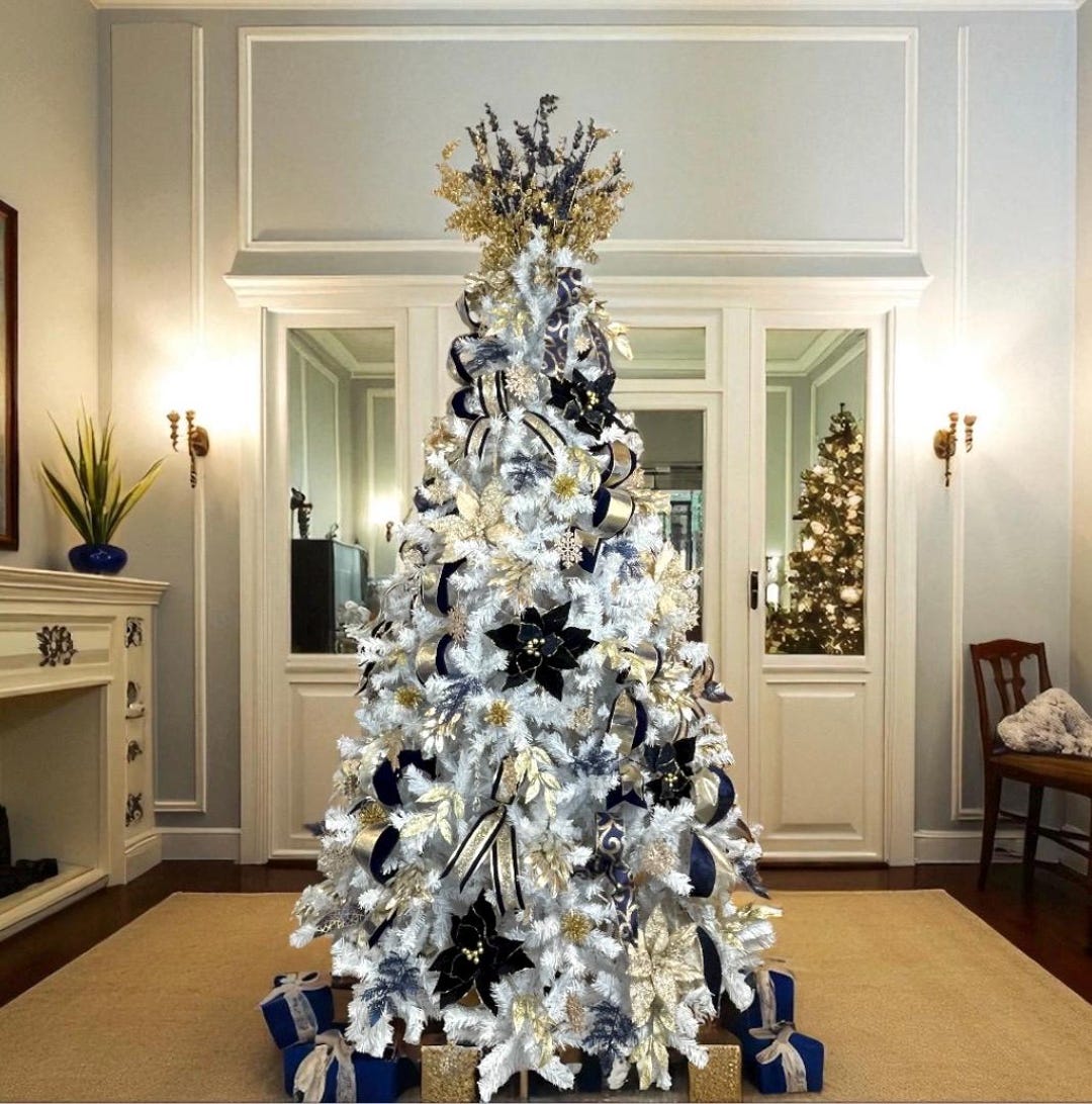 Christmas Tree Decorations Kit – “champagne Royalty”, Gold and Navy ...