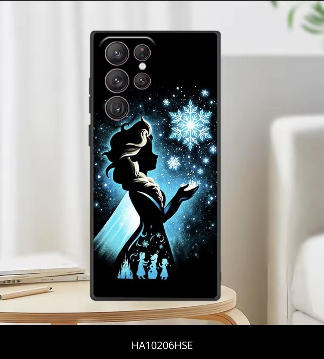 Cartoon Princess Tiana Elsa Ariel Phone Case for Samsung S24 S23 S22 ...