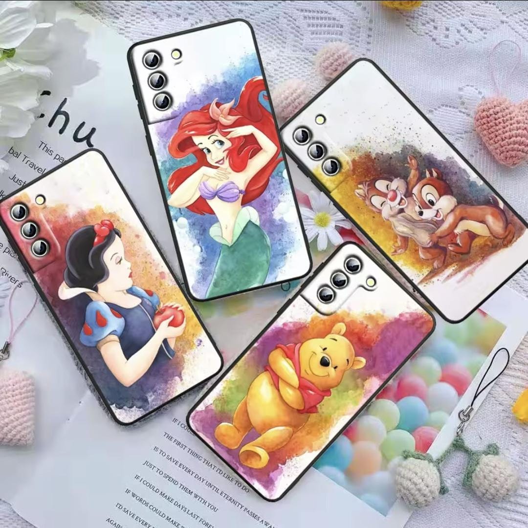 Colorful Mickey Snow White Princess Phone Case for Samsung S24 S23 S22 ...