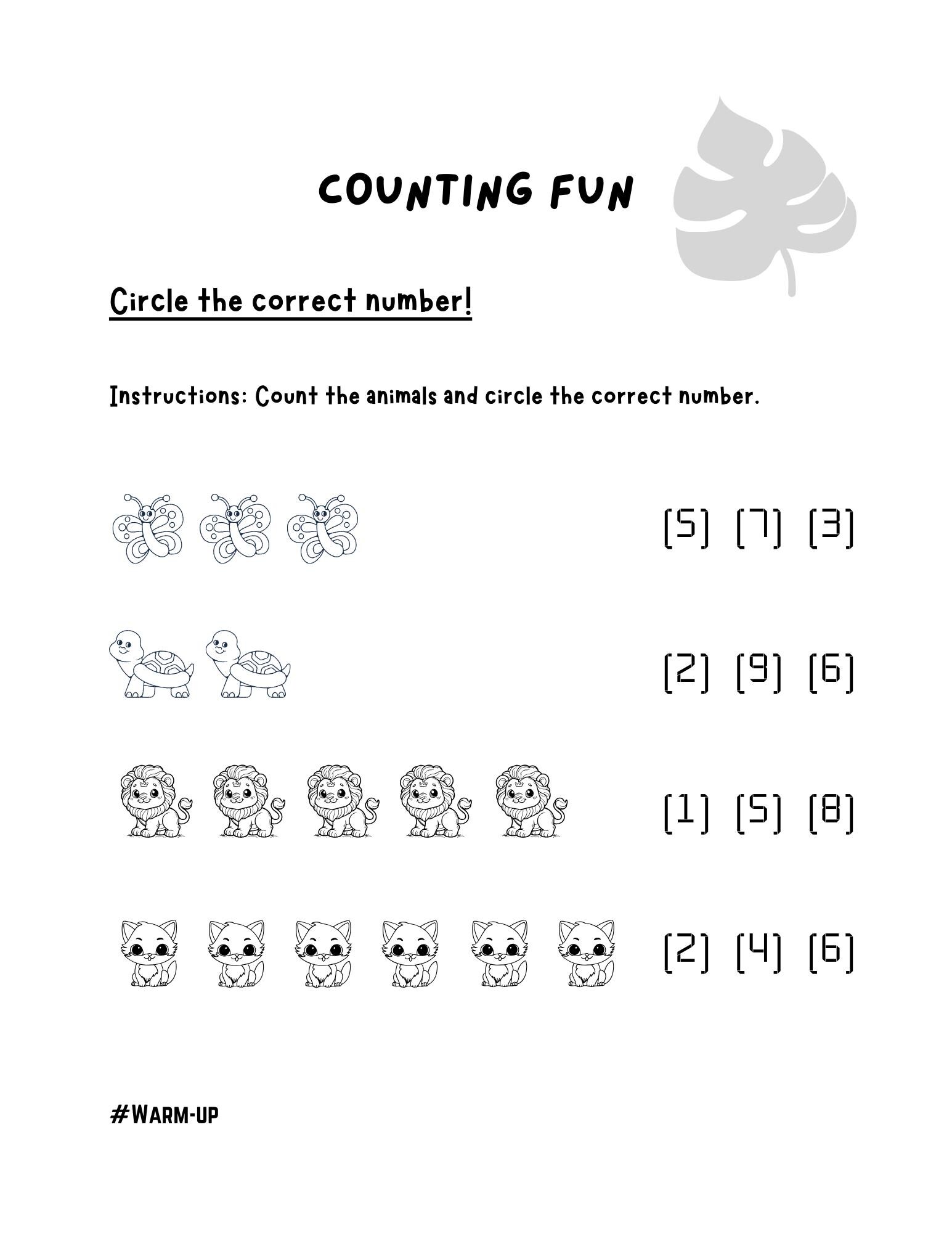 Preschool & Kindergarten Math Warm-up Printables | Number Tracing ...