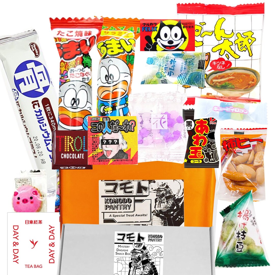 Mystery Japanese Dagashi Snack Box With Umaibo, Japanese Kopeito Candy ...