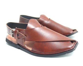 Black Charsada Chappal - Premium Leather Handmade Sandals – Men’s ...