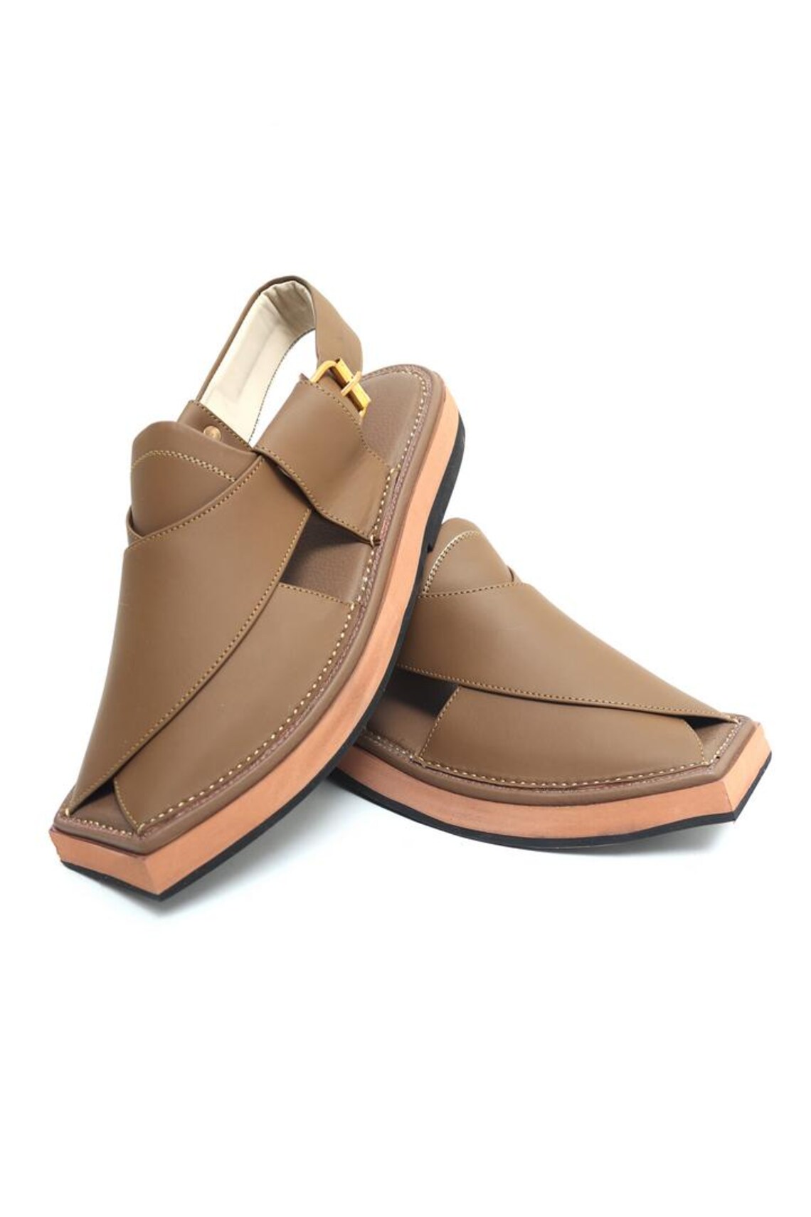 Caramel Suede Sandals - Premium Leather Handmade Sandals – Men’s ...