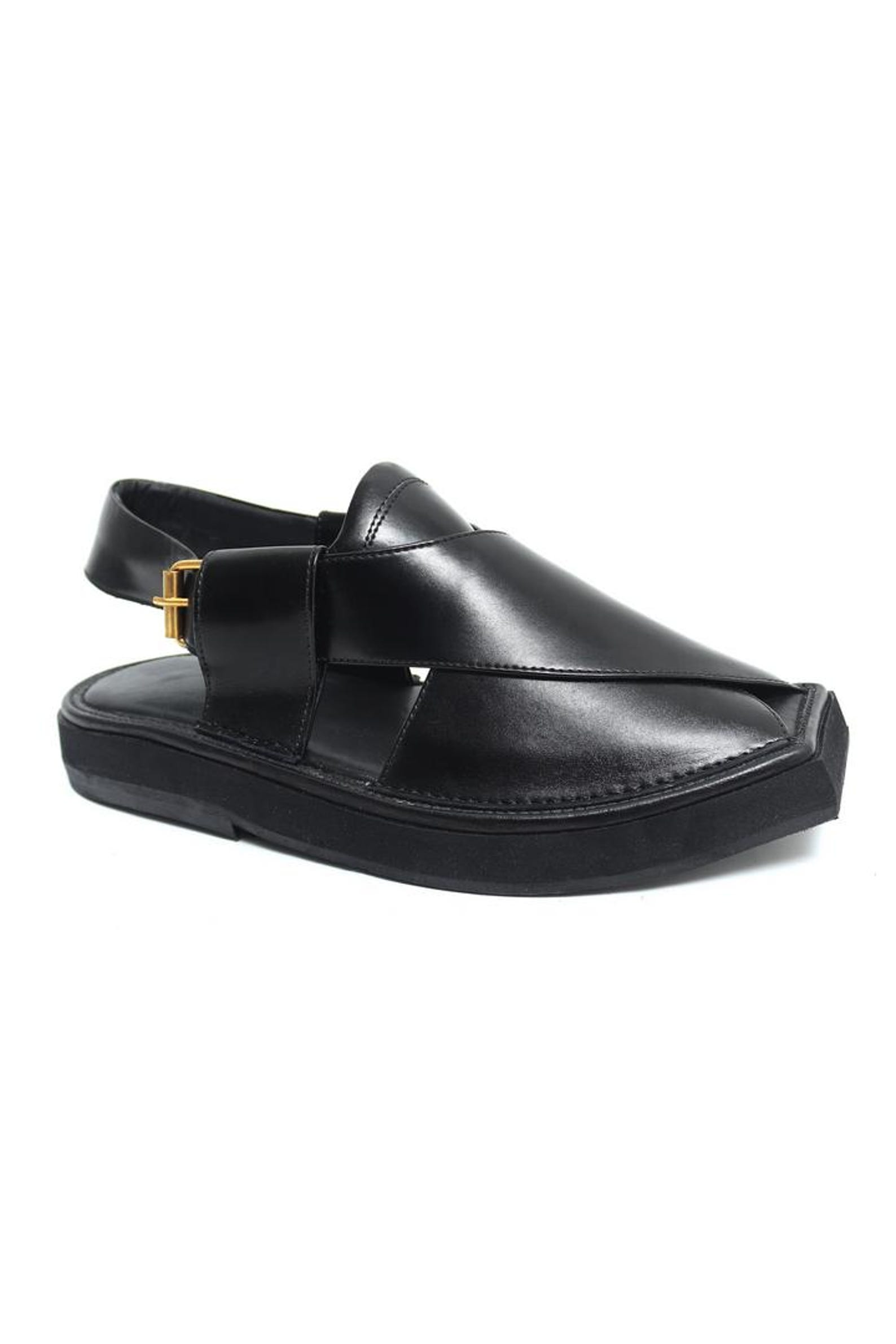 Phantom Black Sandals - Premium Leather Handmade Sandals – Men’s ...