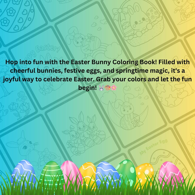 Easter Coloring Activity Book for Kids, Coloring Printables, Happy ...