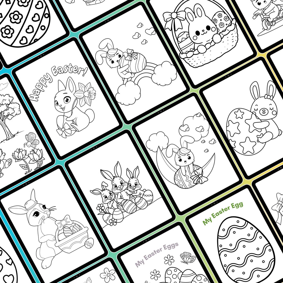 Easter Coloring Activity Book for Kids, Coloring Printables, Happy ...