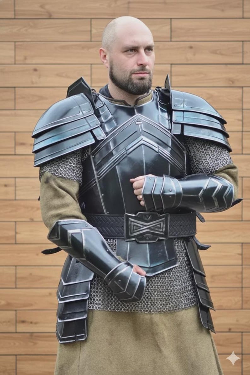 Medieval Knight Moria Dwarf Dwarven Steel Knight Armor Suit - Full Body ...