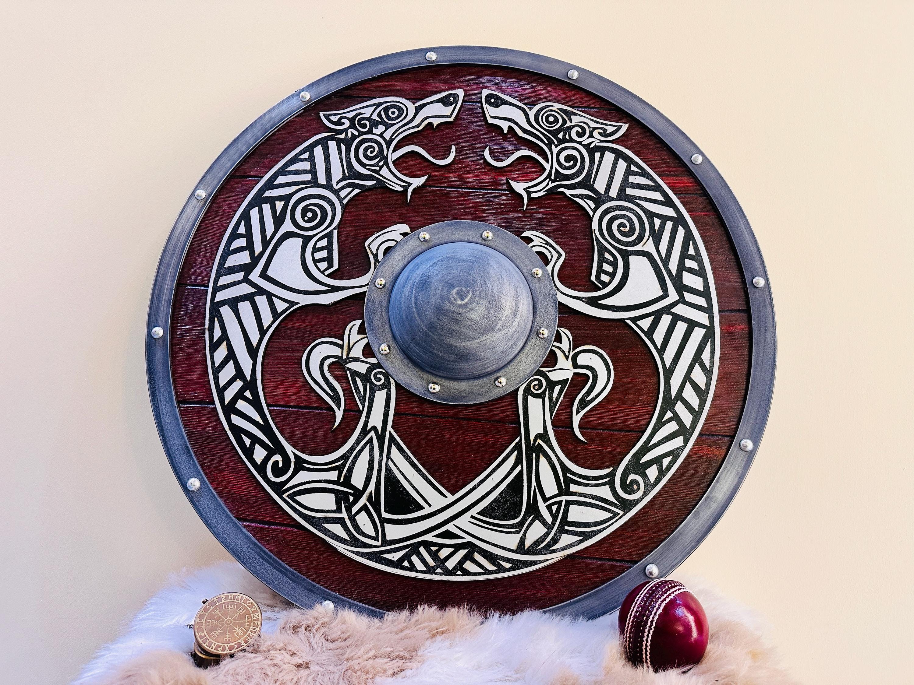 Medieval Dragon Wooden Shield | Dragons Battleworn Viking Shield ...
