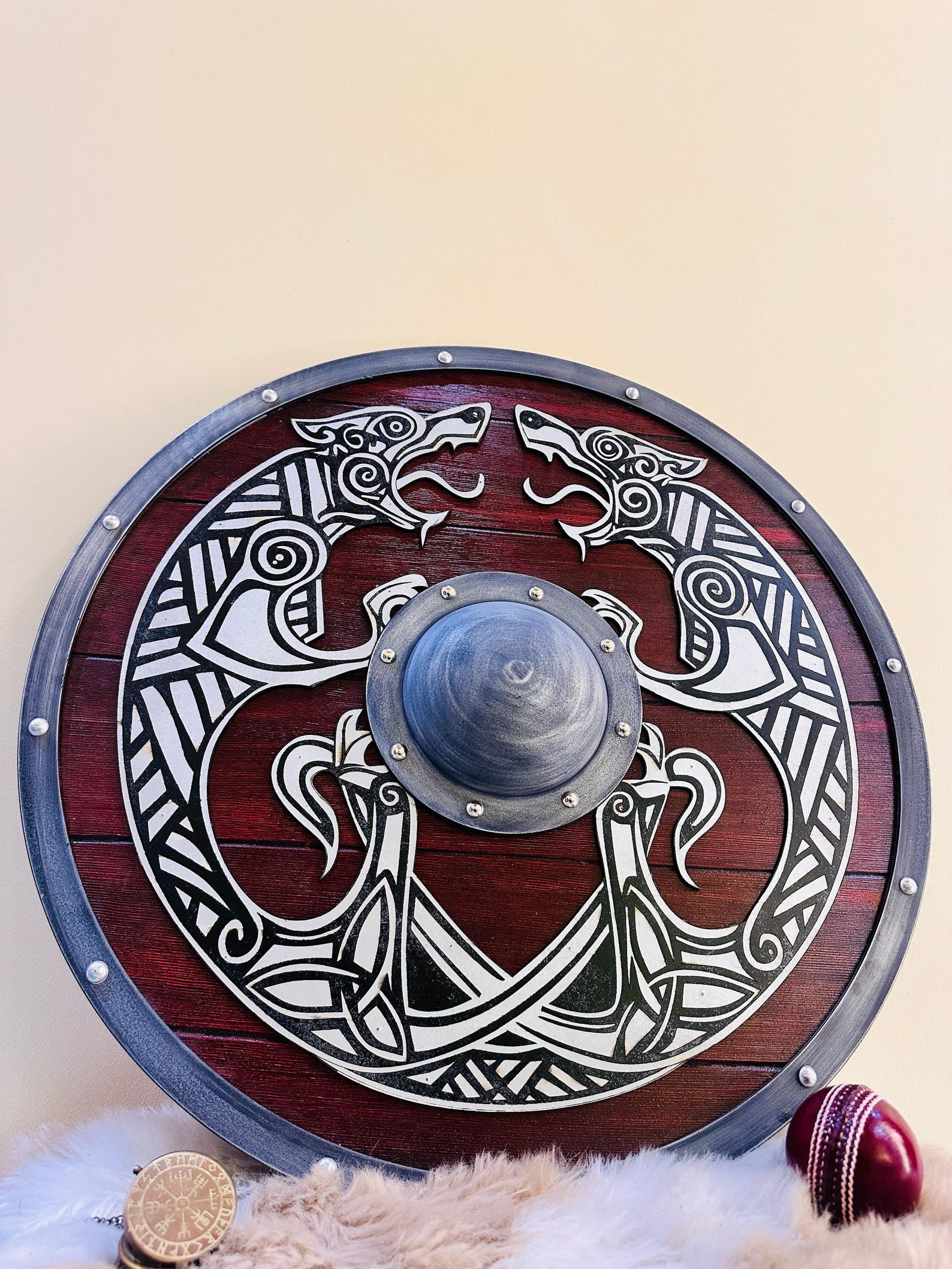 Medieval Dragon Wooden Shield | Dragons Battleworn Viking Shield ...