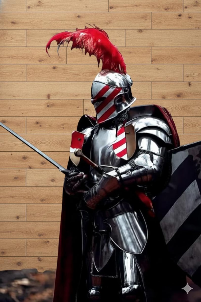 Medieval Knight Full Armor Set | Steel Barbuta, LARP Cosplay Costume - Etsy