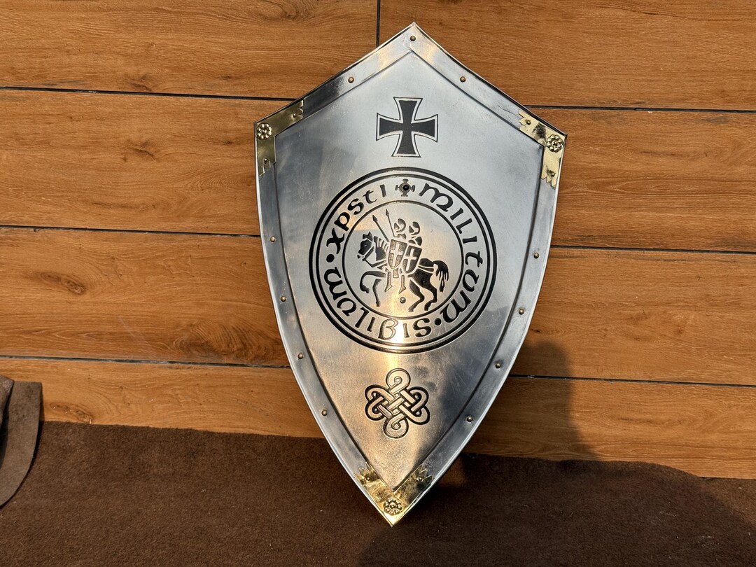 Personalized Templar Shield | Battle Knight Crusader Medieval Heater ...