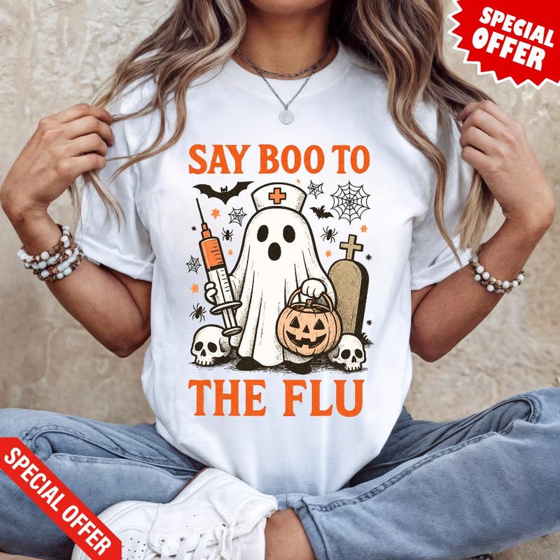 Say Boo to the Flu - Etsy