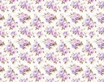 Cottage Chic Rose Flower Shabby Chic Roses Fabric Romantic Floral ...