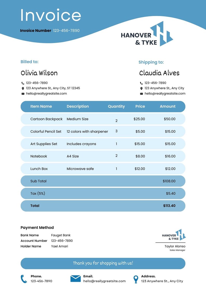 18 Professional Invoice Templates Editable, Customizable and Printable ...