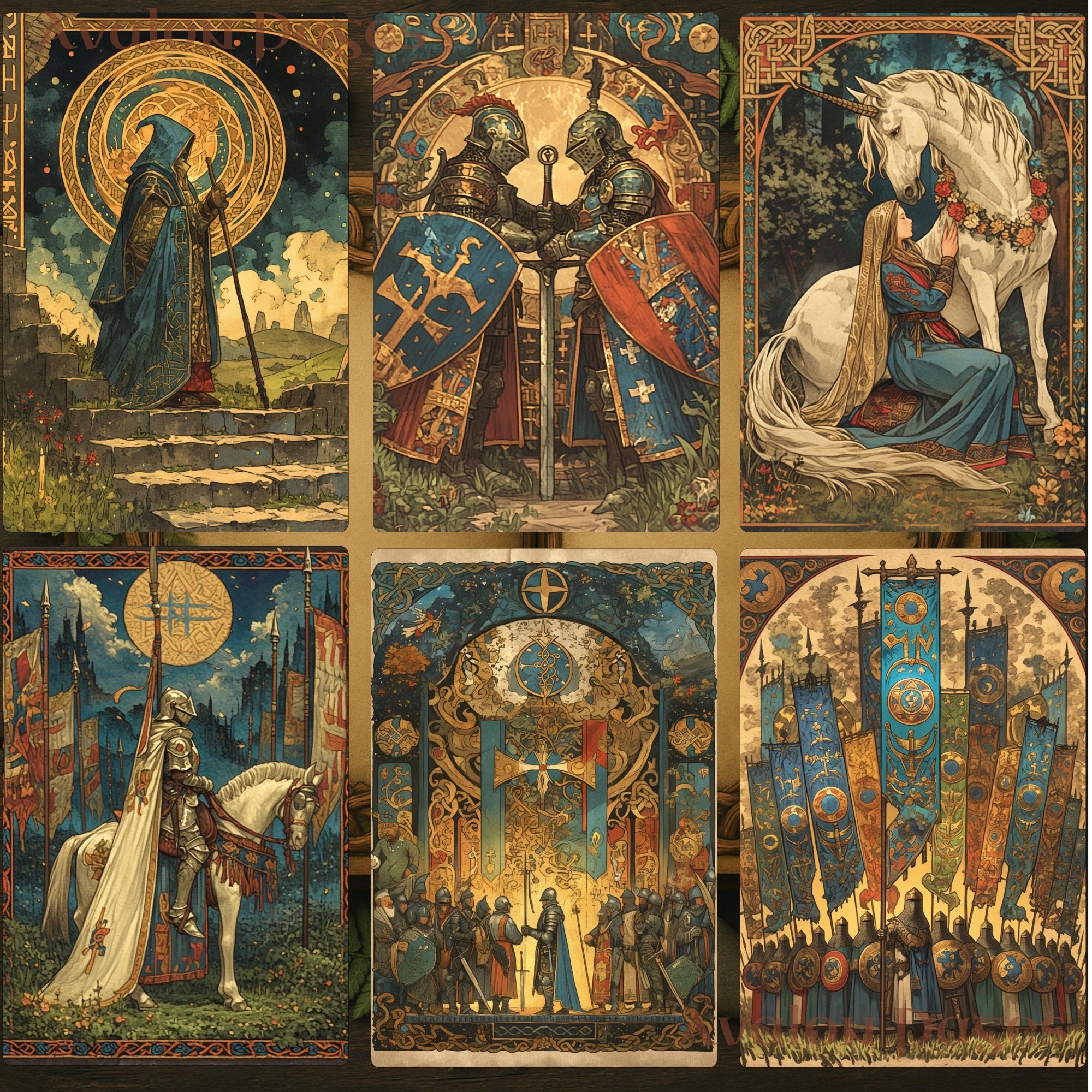 Nouveau Camelot Codex Pages, Junk Journal, Fantasy, Digital Paper ...