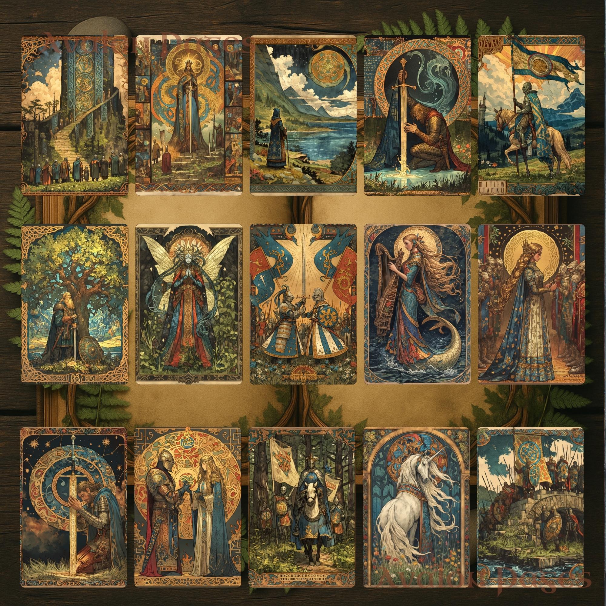 Nouveau Camelot Codex Pages, Junk Journal, Fantasy, Digital Paper ...