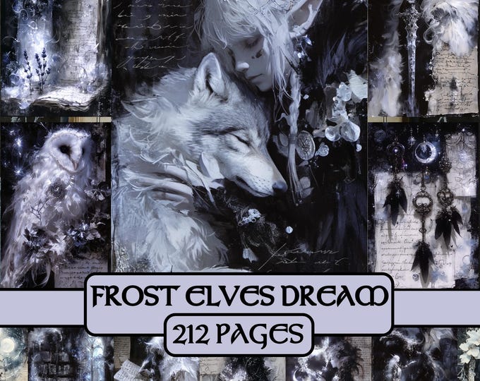 Frost Elves Dream Pages, Junk Journal, Digital Paper, Scrapbook Paper ...