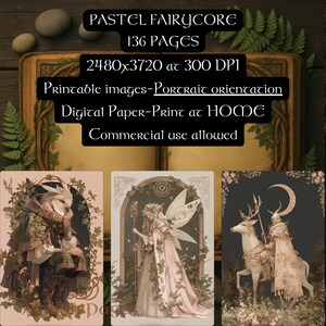 Pastel Fairycore Pages, Junk Journal,scrapbook Paper, Printable ...