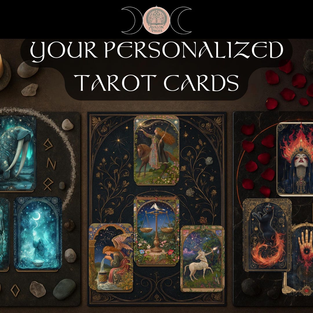Custom Tarot/oracle Cards Illustrations, Exclusive, Printable, Tarot ...