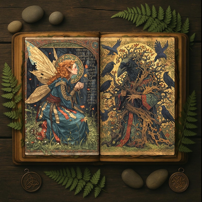 Nouveau Fairy Forest Pages, Junk Journal, Fantasy, Digital Paper ...