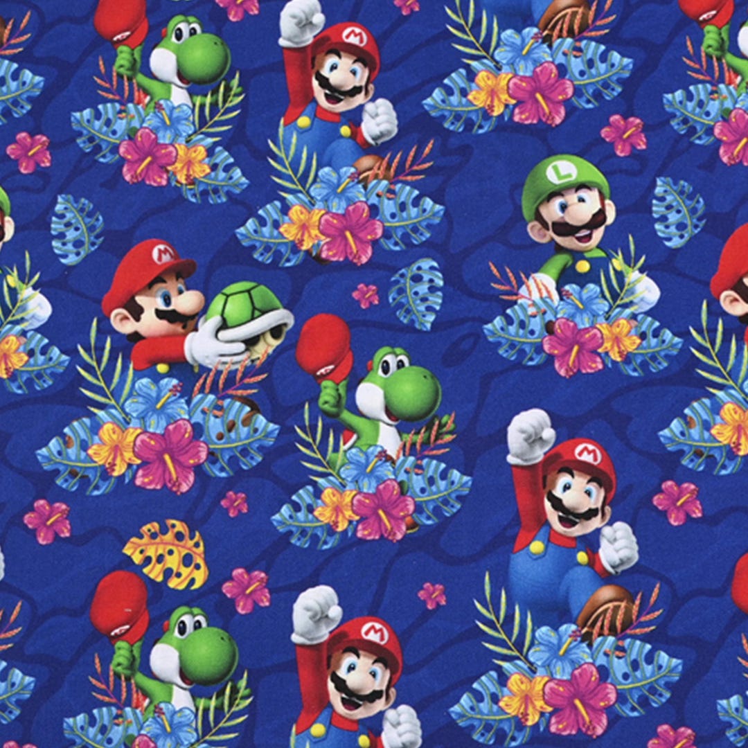 Nintendo Mario Fabric, Video Games Fabric, 1/2 Yard, Continuous Cut ...