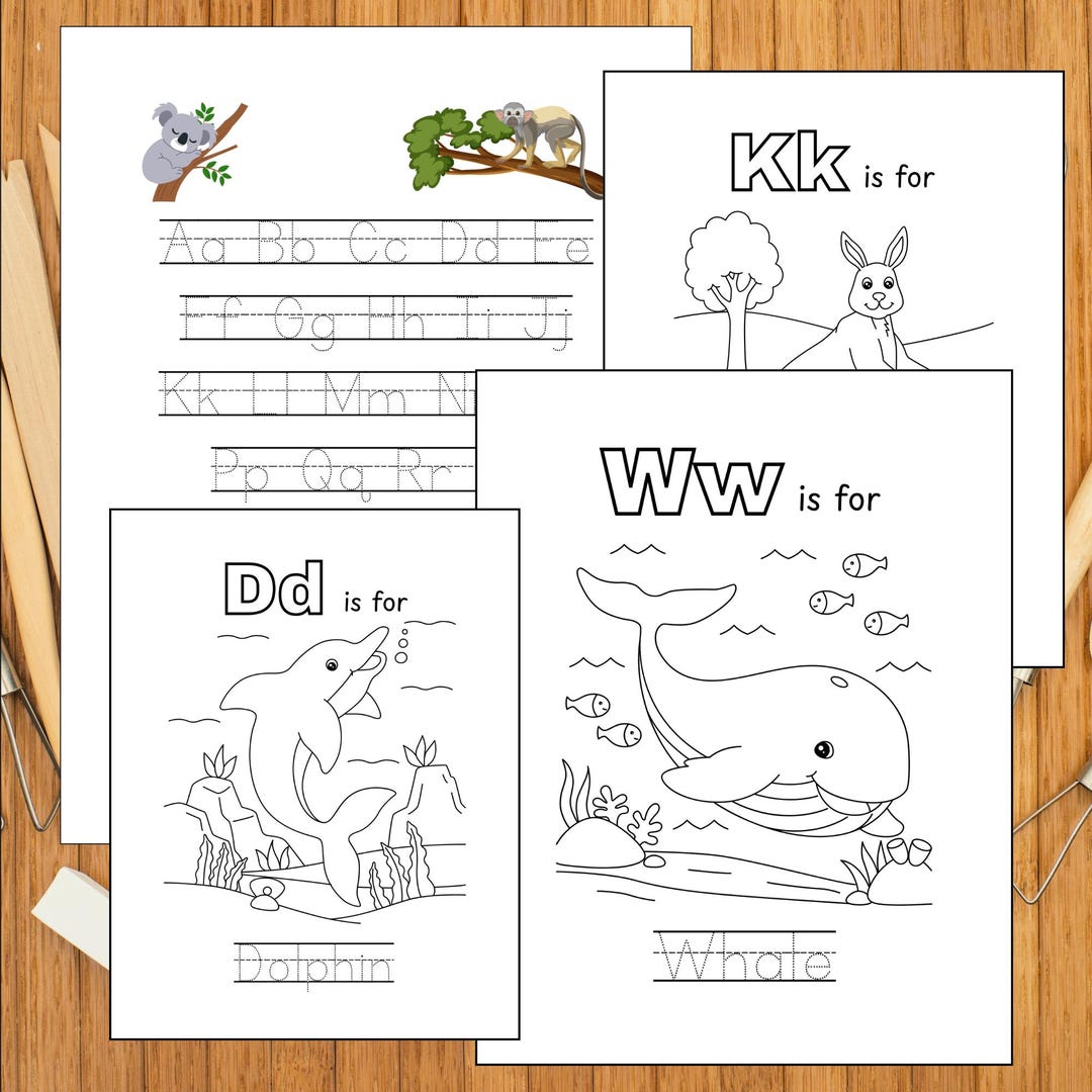 ABC Coloring Book, ABC Coloring and Tracing Book for Kids, Alphabet ...