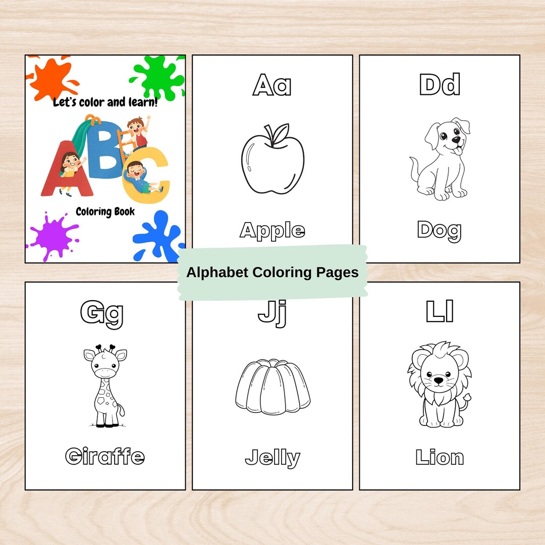 Libro para colorear del abecedario, libro para colorear del alfabeto ...